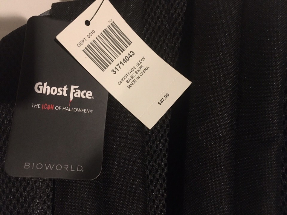 Scream Ghostface Ghost Face backpack laptop bag horror movie Bioworld ...