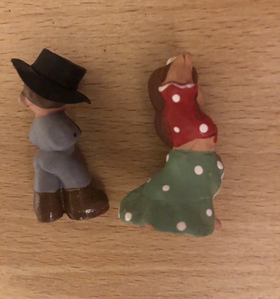 Spanish Miniature Mud People Eleven Figurines - Dancers & Musicians ...