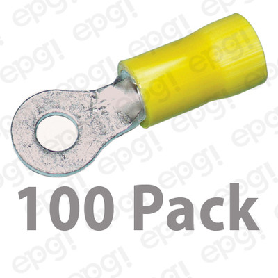 RING TERMINAL VINYL #8 YELLOW 10-12 GAUGE #108A-100PK | eBay