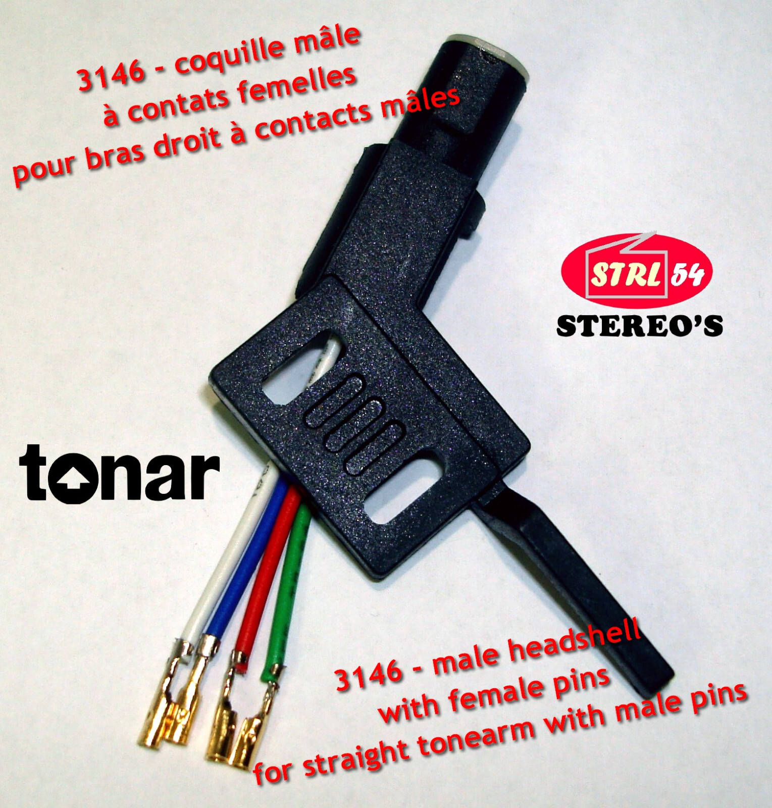 Phono headshell Tonar Headshell male for straight arm right female | eBay