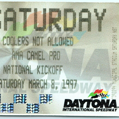 1997 Daytona Speedway AMA Camel Pro Motorcycles National Kickoff Ticket ...