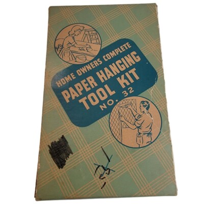 Vtg Home Owners Paper Hanging Tool Kit No. 32 Boxed Wallpaper Ridgely ...