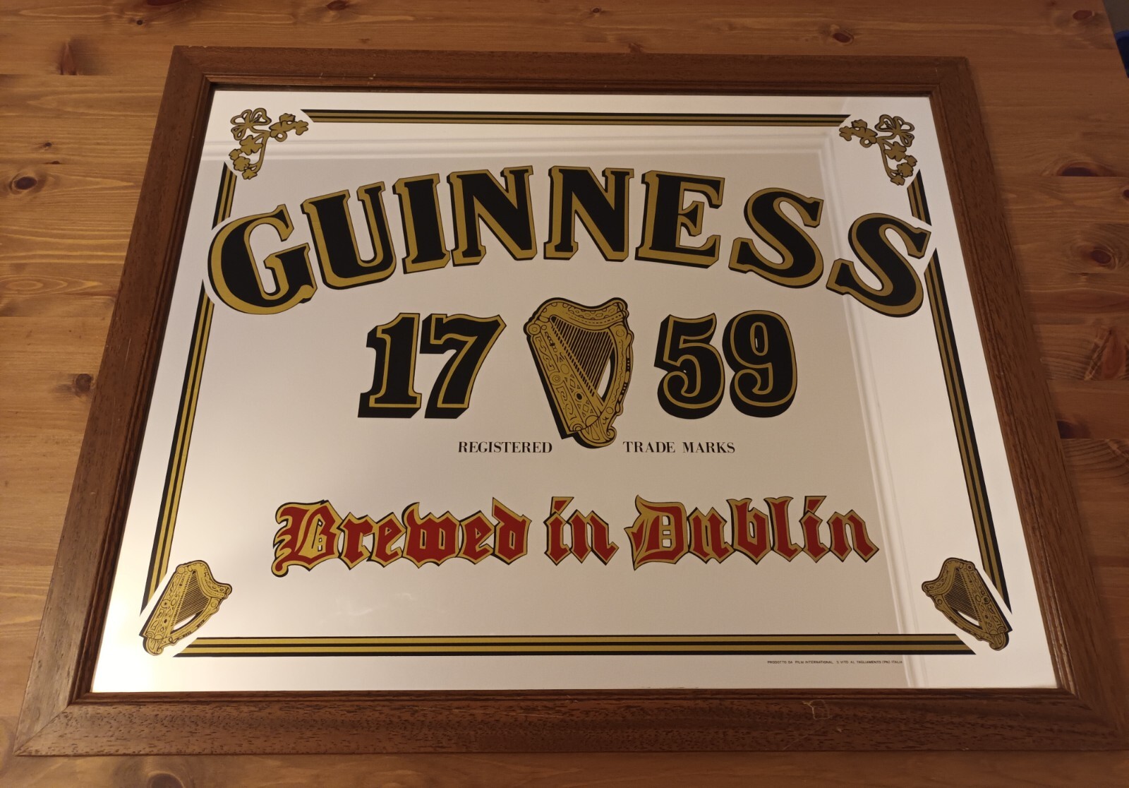 Specchio vintage birra Guinness Irish Stout beer advertising mirror ...