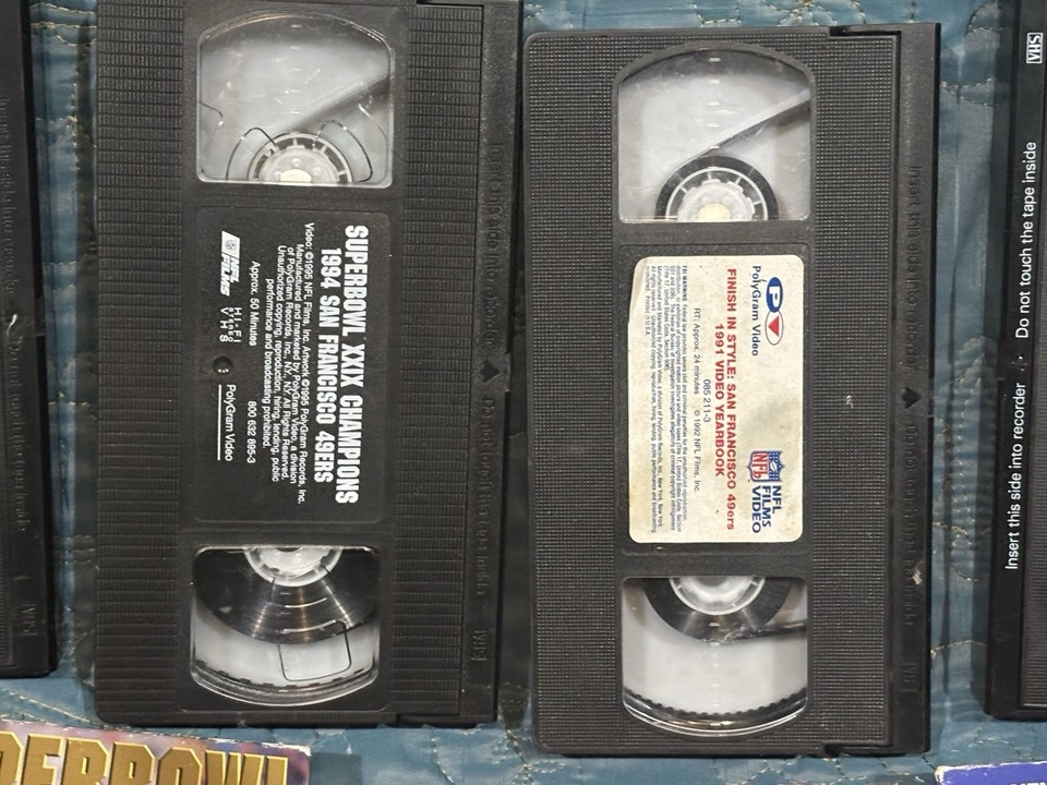 SF 49ers 1981, 1984, 1986, & 1988 Team SB Highlights Video VHS + 2 (Lot ...