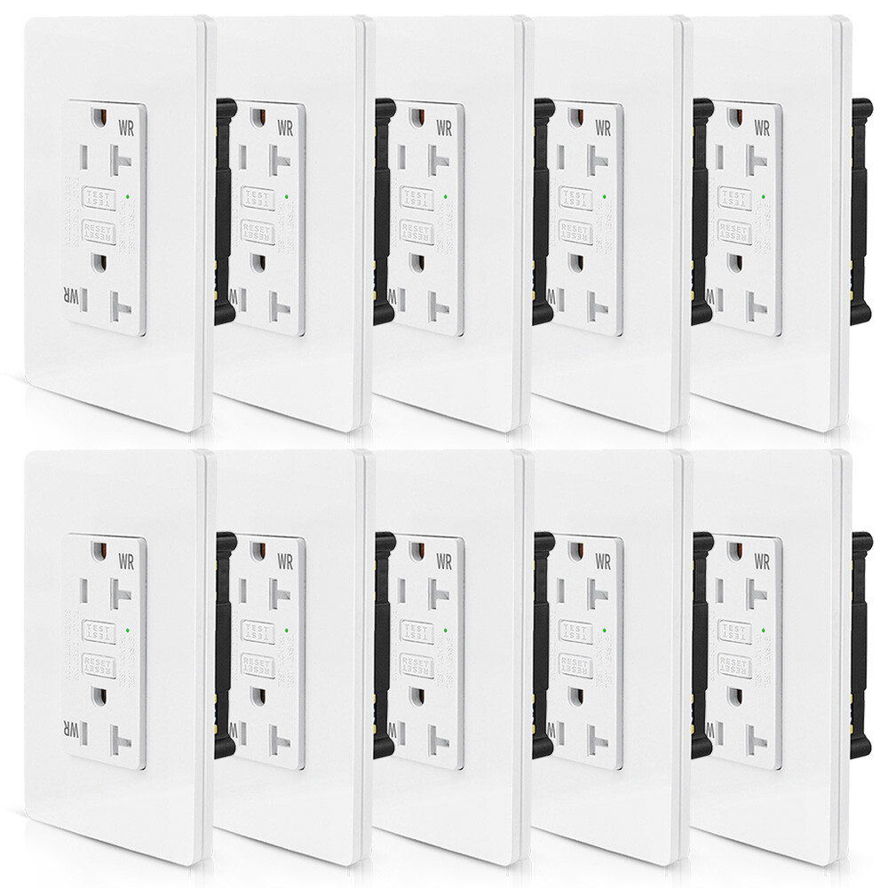 Slim GFCI GFI Outlet 20Amp Tamper Resistan Weatherproof Receptacle ...