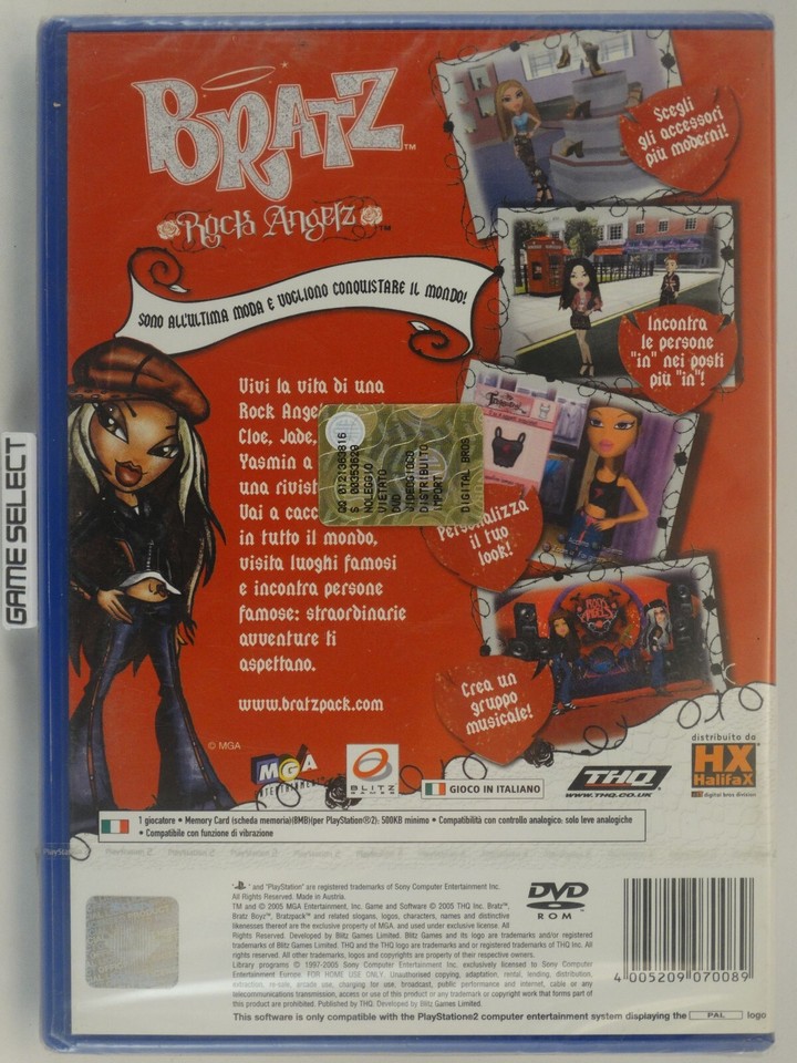 Bratz Rock Angelz sony PS2 PLAYSTATION 2 Pal - Original New Sealed ...