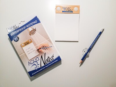 Aqua Notes Waterproof Note Pad With Black Pencil - 40 sheets notepad | eBay