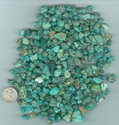 267 Grams of Stabilized American Turquoise Rough Nevada Turquoise Fox ...
