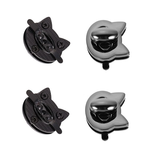 5Pcs Turn Lock Clasp Fasteners for DIY Handbags - Black | eBay