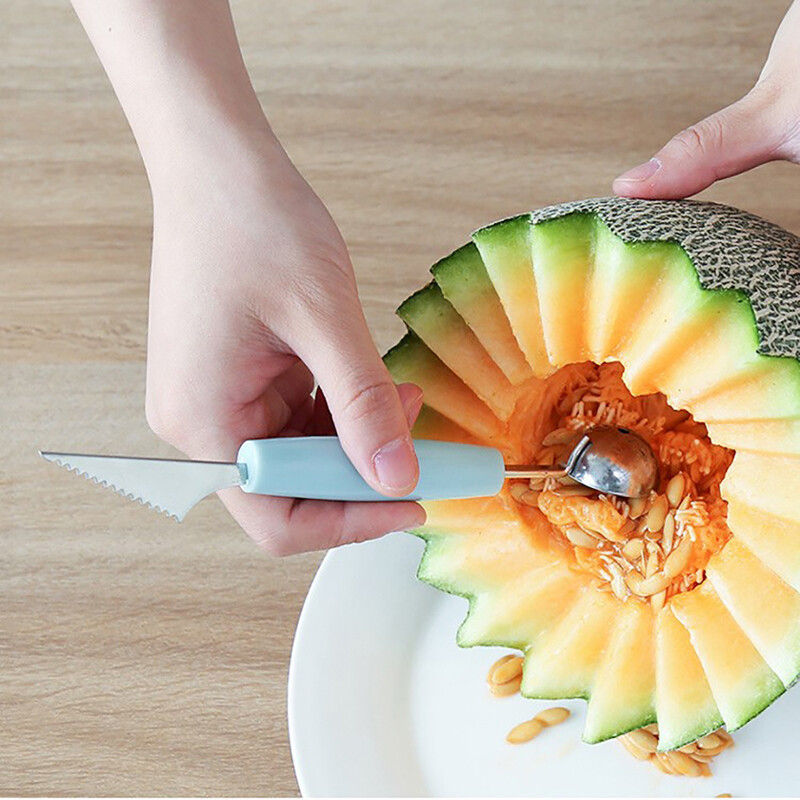 Double-headed Stainless Steel Ice Scoop Digging Spoon Fruit Ball ...