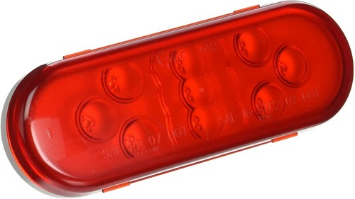 LED Stop/ Tail/ Turn Light ~ 6" Oval RED ~ 60 series / 9 Diode ~ Grote ...