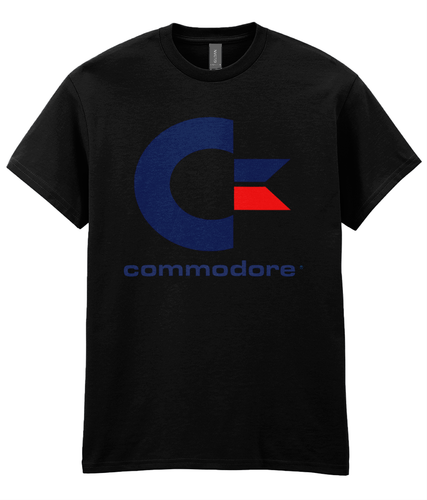 Commodore 64 Retro Tshirt, Large C Logo Gildan Heavy Cotton T-Shirt ...