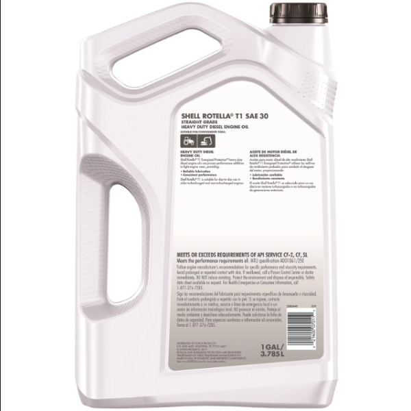 Shell Rotella T1 30W Conventional Heavy Duty Diesel Motor Oil, 1 Gallon ...
