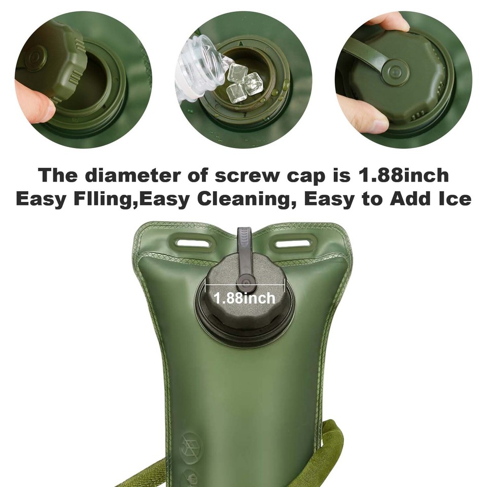 2-10L Water Bladder Bag Hydration System Backpack Survival Pack Camping ...