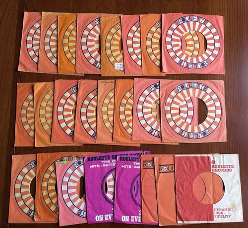 Huge Lot Of (24) Roulette 45 RPM Record Sleeves - Company Sleeves | eBay