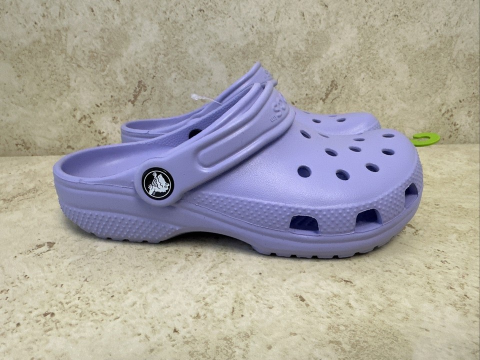 Crocs Clogs Kids US J2 Lilac Purple Heel Strap Comfort Casual Shoes ...