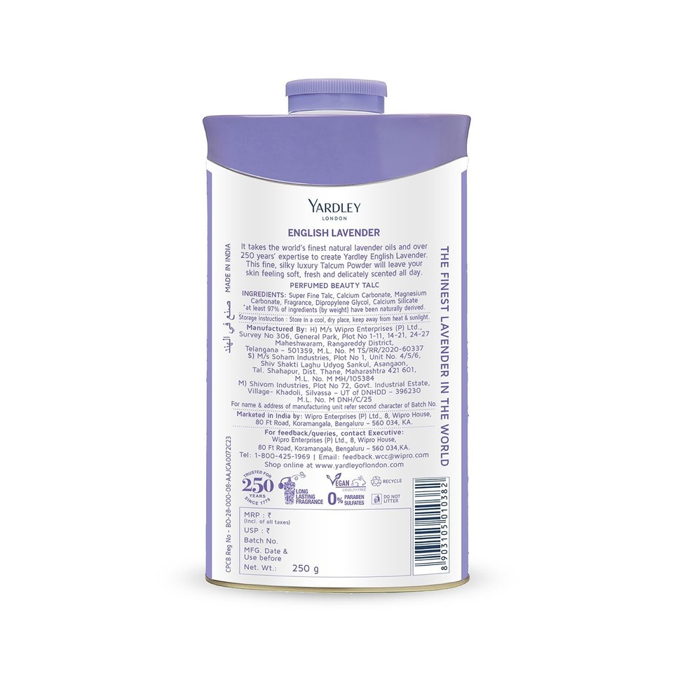 Yardley London English Lavender Perfumed Talc Powder For Women | eBay