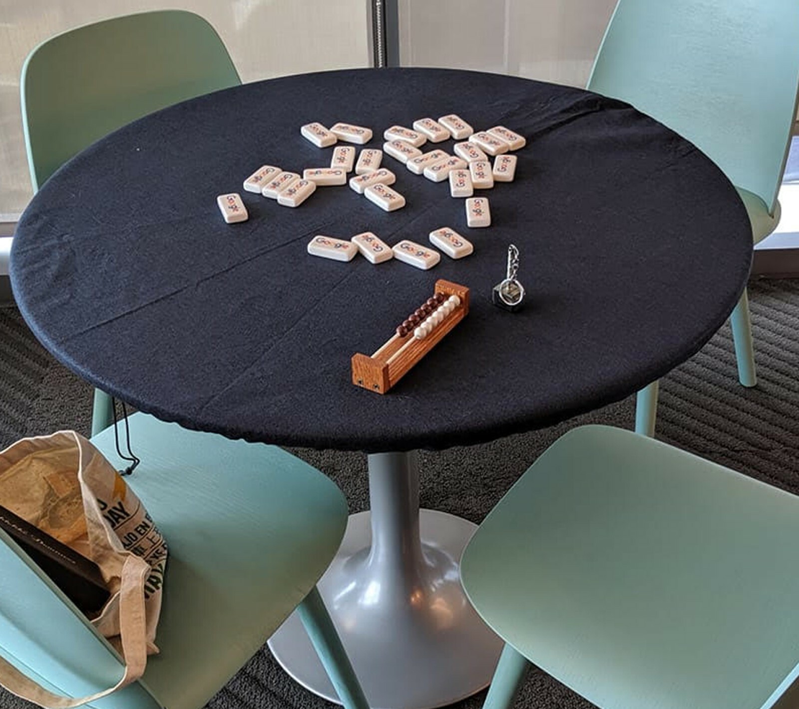 Blue Navy Poker Felt Table cover fits 60" round with elastic edge USA ...