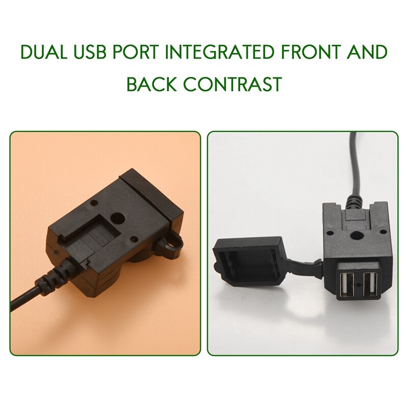 2X(12V Motorbike Motorcycle Dual-USB Socket Adapter Outlet F2B8)4933 | eBay