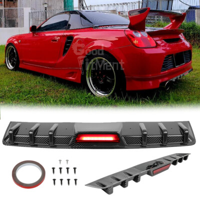 For Toyota MR2 Spyder 2DR 34" Carbon Fiber Rear Bumper Diffuser w ...
