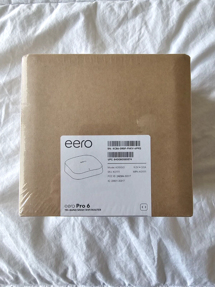 NEW eero Pro 6 Tri-Band WiFi AX4200 Mesh Wi-Fi GigaBit Router (1 PACK ...