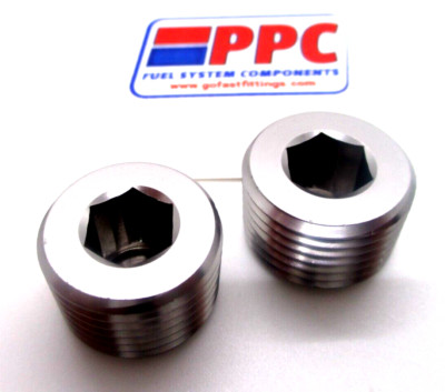 1/2" NPT Pipe Plugs Aluminum w/ allan head 2 per pkg Titanium Gray ...