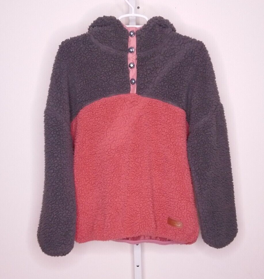 Simply Southern Color Block Teddy Bear Fleece Hooded … - Gem