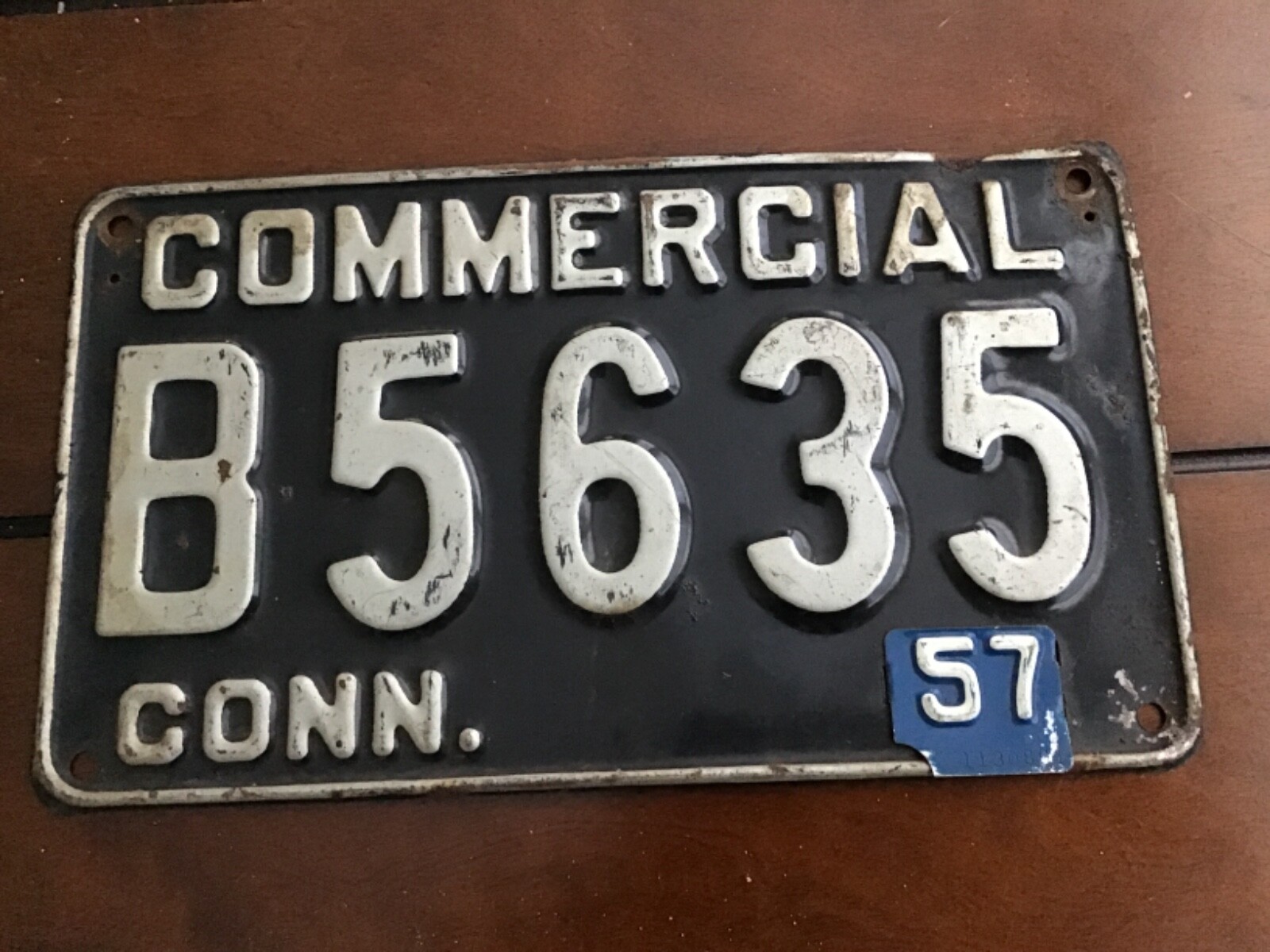 1957 Connecticut Commercial License Plate Tag | eBay