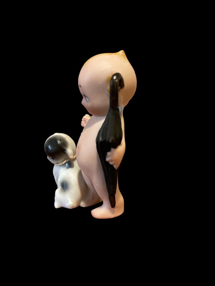 Kewpie Rose O'Neill Rare Kewpie Traveler with with Doodle Dog Signed ...