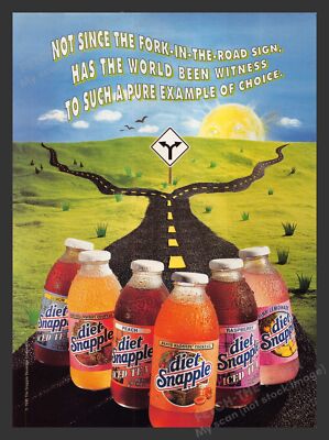 Diet Snapple Bottle Drink Beverage 1990s Print Advertisement Ad 1996 | eBay
