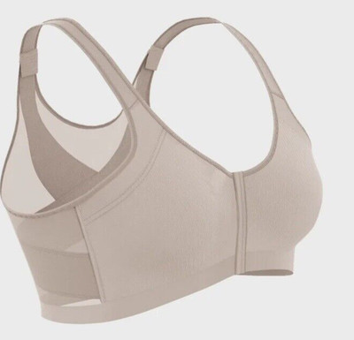 Leonisa Women's Posture Corrector Back Support Wireless Bra Beige /Nude ...