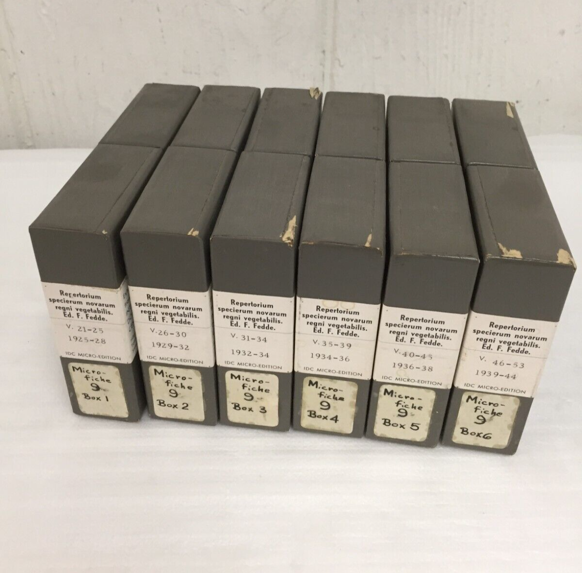 IDC Micro-Edition Microfiche Cards 6 Sets Repertorium Regni Vegetabilis ...