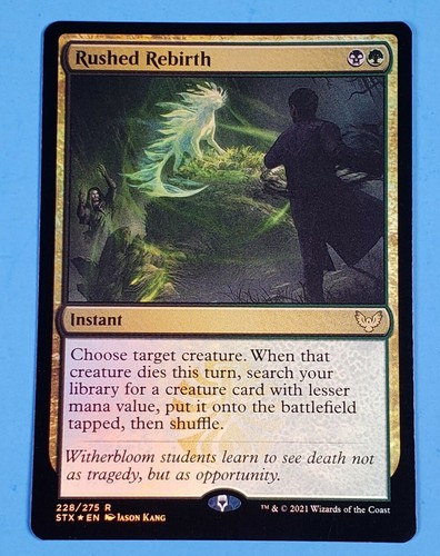 1x Rushed Rebirth Instant Strixhaven SOM 2021 Mtg Magic Card 228 Foil ...