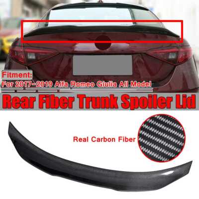 For 2017-2023 Alfa Romeo Giulia PSM Style Carbon Fiber Trunk Spoiler ...