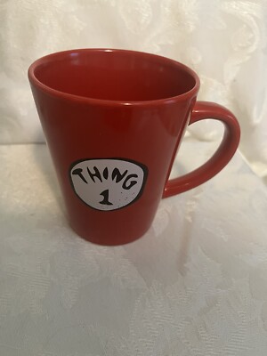 Dr. Seuss "Thing 1" 10 oz Red Ceramic Coffee Mugs 4.5" Tall | eBay