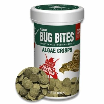 Fluval Bug Bites Algae Crisps Wafers Aquarium Bottom Dweller Fish Food ...