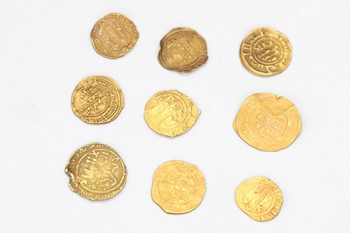 Set of 9 Medieval SAFFARID FRACTIONAL DINAR GOLD COIN, Middle East ...