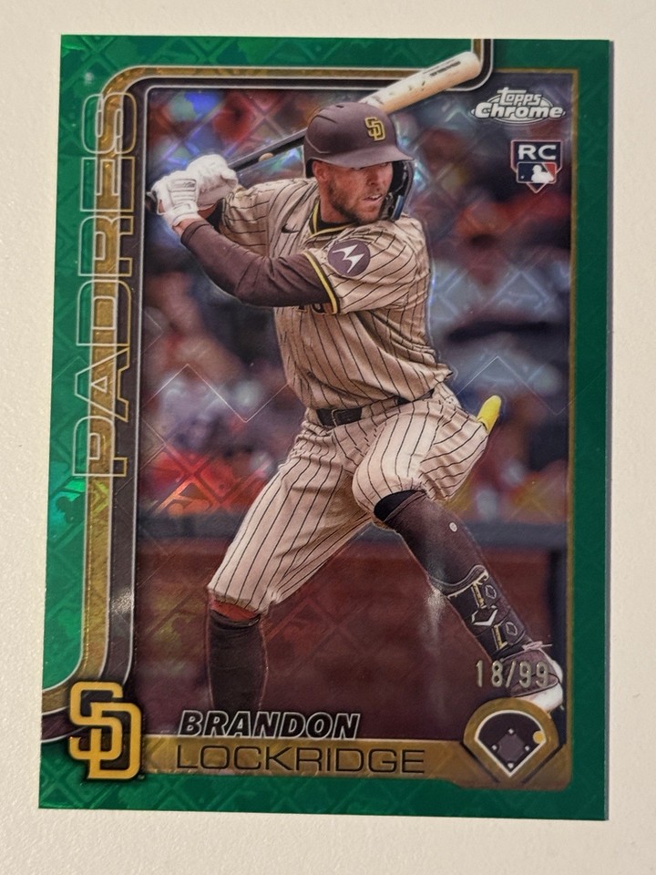 2025 Topps Chrome - Brandon Lockridge #106 Green LOGOFRACTOR 18/99 (RC ...