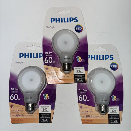Philips 60w Equivalent Slim Style LED Dimmable Soft White 10.5W RARE ...