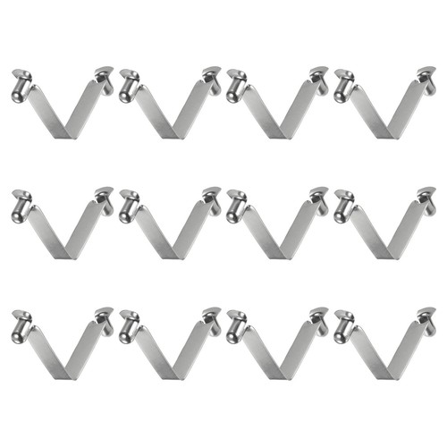 12pcs 40x9.5mm Double Button V-Shaped Paddle Snap Spring Clips Hollow ...