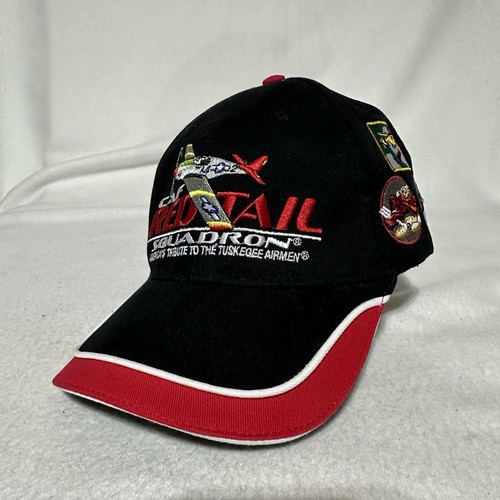 CAF Red Tail Squadron HAT Black Red Commemorative Air Force Tuskegee ...