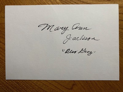 Mary Ann Jackson actress 6x4 signed autographed card | eBay UK