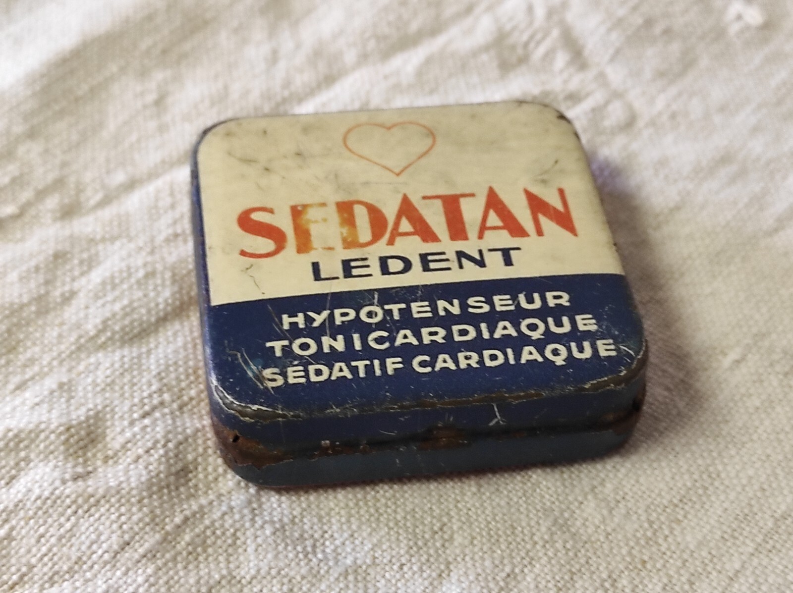 Ancienne Boite en métal Sedatan ledent Hypotenseur Tonicardiaque | eBay