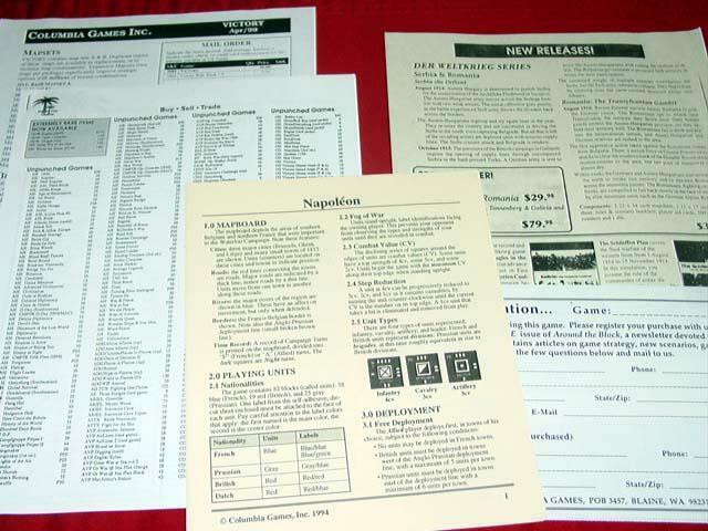 Columbia Block Games : Napoleon: Waterloo Campaign, 1815 - 1st edition ...
