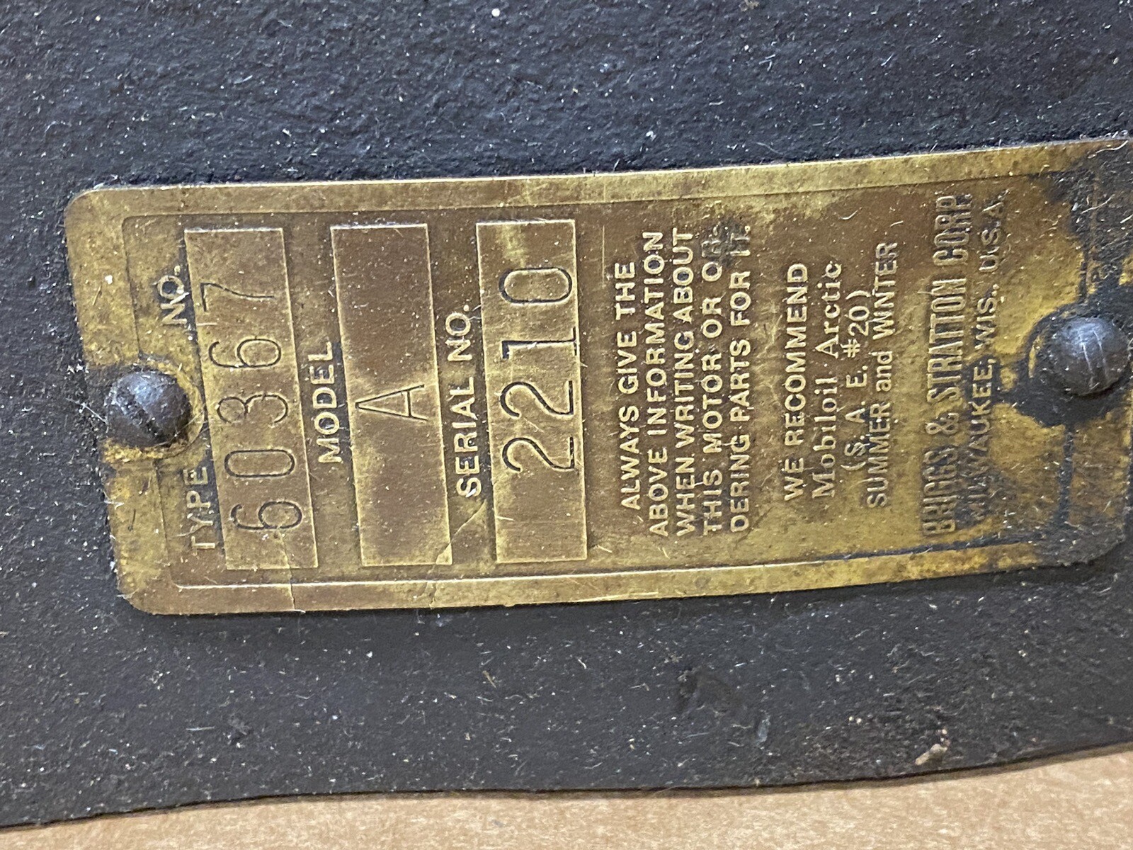 Briggs & Stratton Model A Hand Crank Engine Shroud | Genuine OEM ...