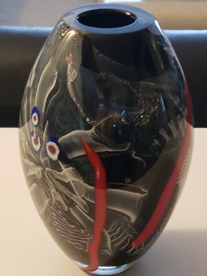 Eric Rubinstein Art Blown Glass Vase Signed | eBay