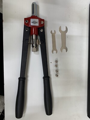14" Heavy Duty Hand Rivet Gun Nut Thread Setter Kit With 4 Nose Tips ...