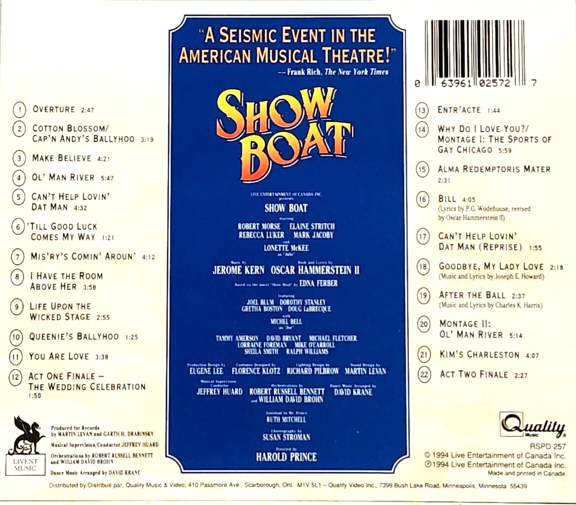 SHOW BOAT - Toronto Revival 1993 - CD 63961025727 | eBay