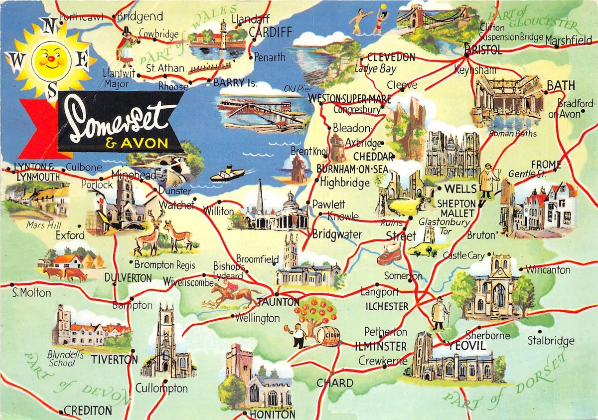 Somerset Map Langley's New Map Of Somersetshire 11717 | National Trust
