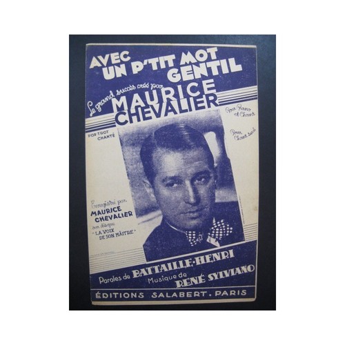 Avec un p'tit mot gentil Maurice Chevalier 1938 | eBay